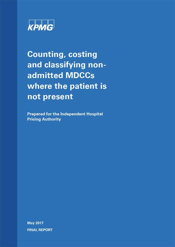 Report for the counting, costing and classifying of Non-Admitted ...